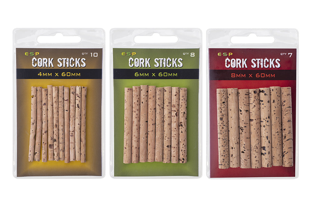 ESP Cork Sticks 4mm, 6mm & 8mm – Willy Worms