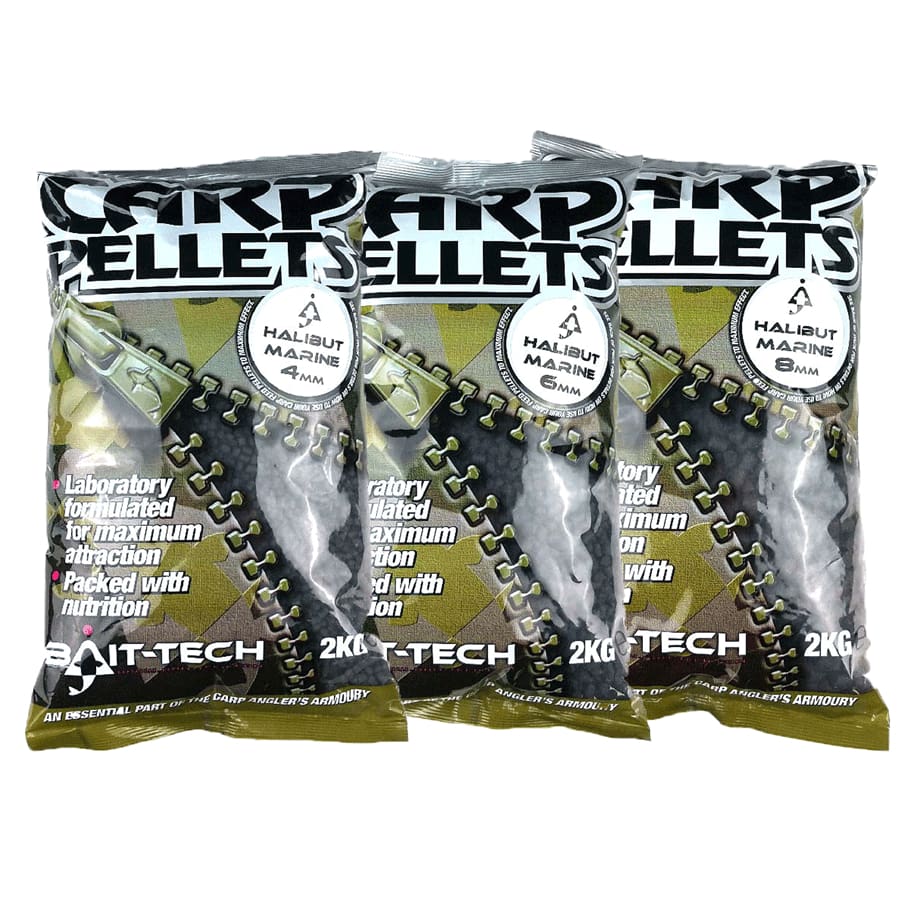Bait-Tech Halibut Carp Feed Pellets 2kg – Willy Worms